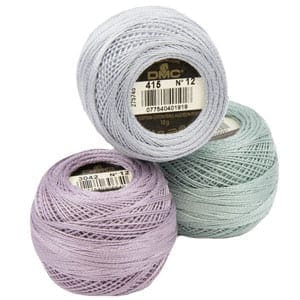 DMC: Sizes 10, 20, 30, 40, 50, 60, 70, 80, 100; Perles 5, 8, 12 ...
